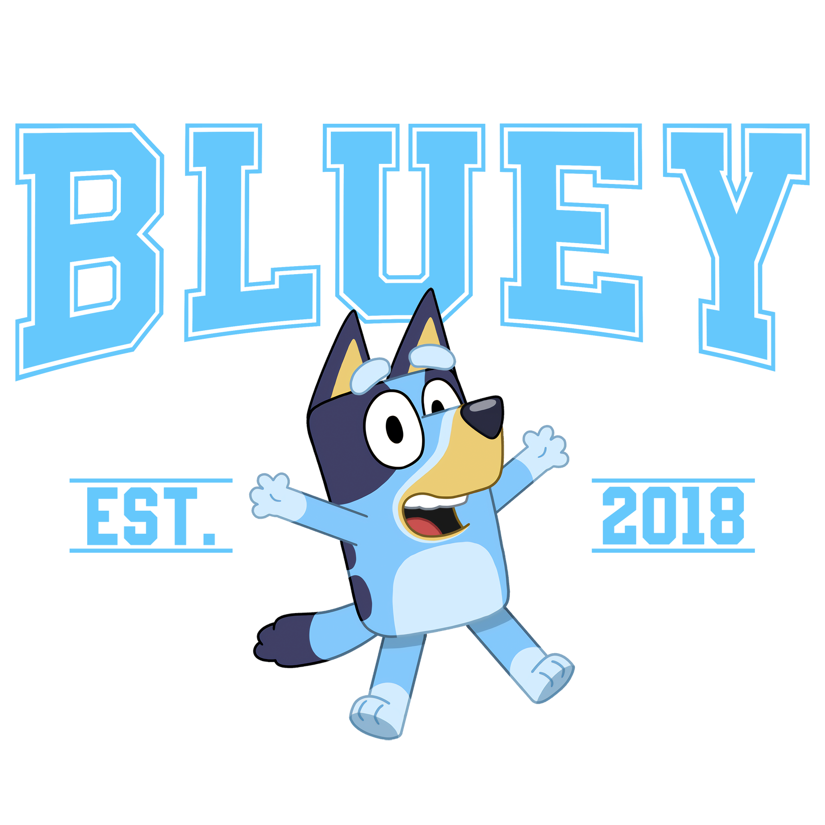 Bluey DTF Print – Wildflower Customs
